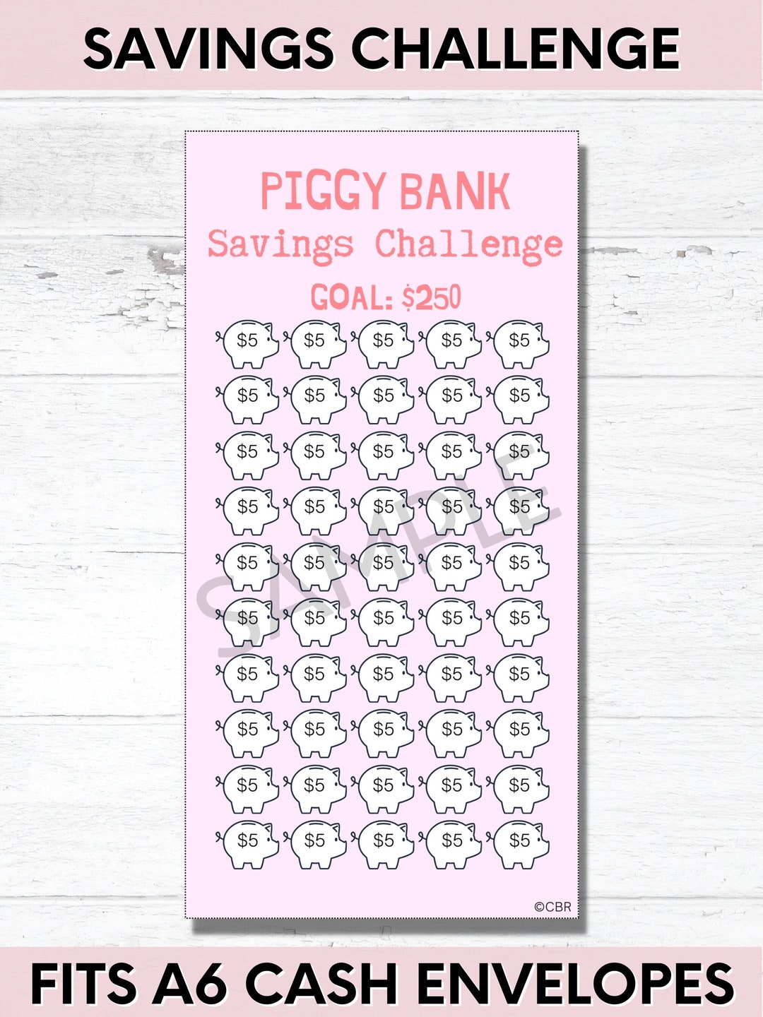 Piggy Bank Savings Challenge Mini Savings Challenge Money - Etsy