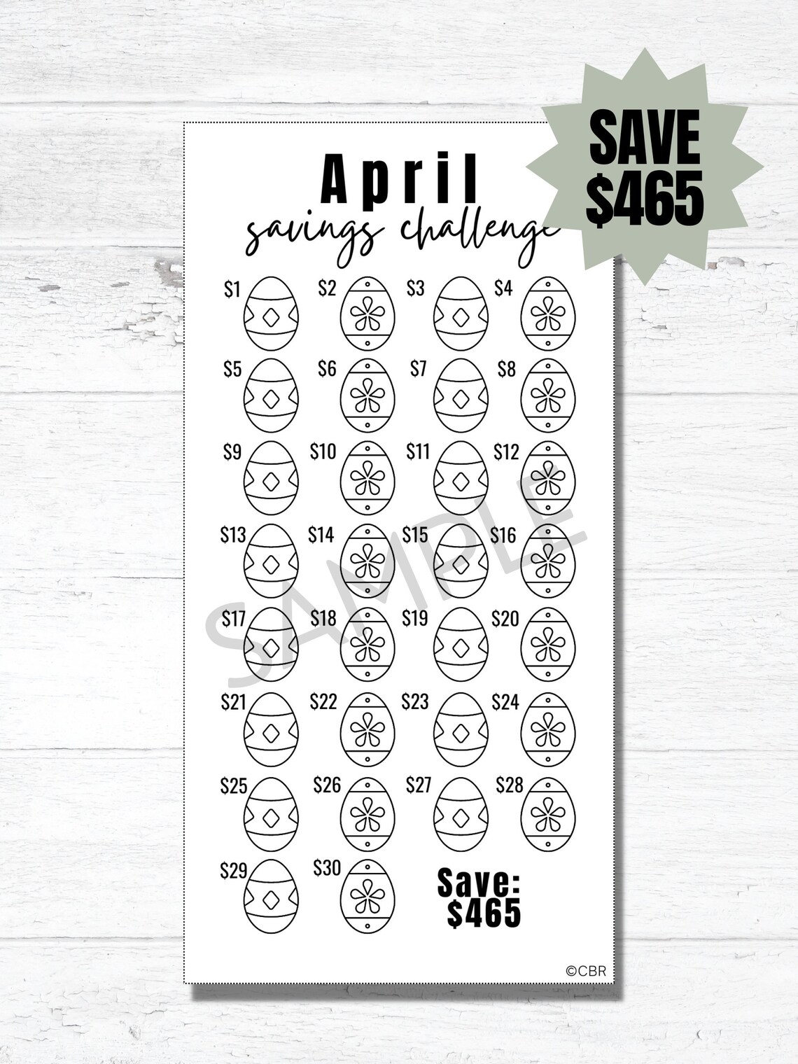 April Savings Challenge, Mini Savings Challenge, Money Challenge, A6 ...