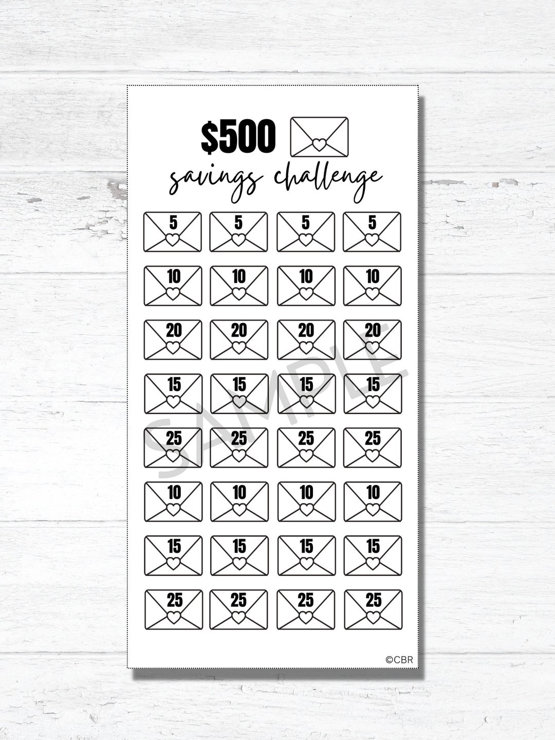 500 Dollar Savings Challenge, Mini Savings Challenge, Money Challenge ...