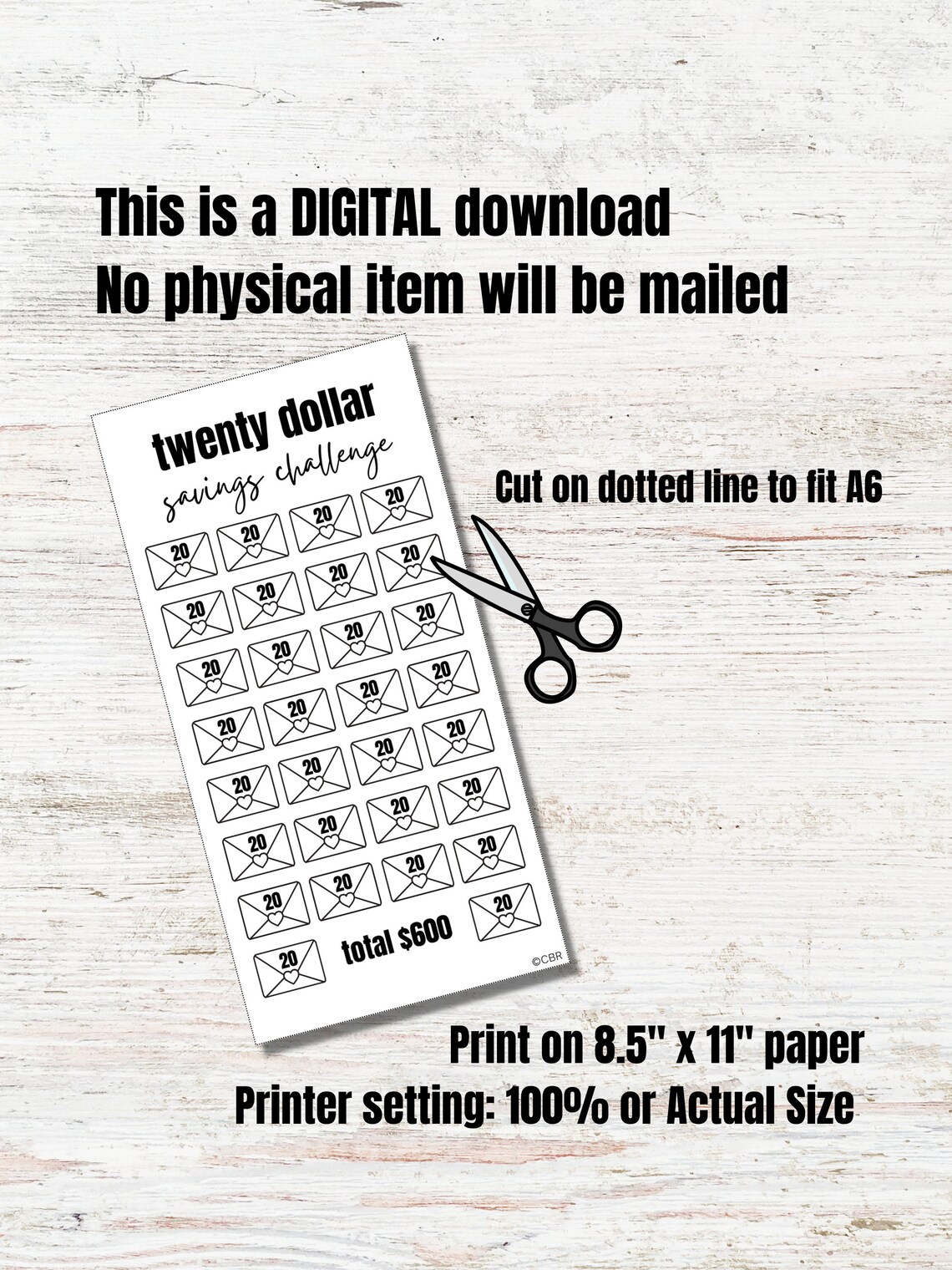 20 Dollar Savings Challenge, Mini Savings Challenge, Money Challenge ...