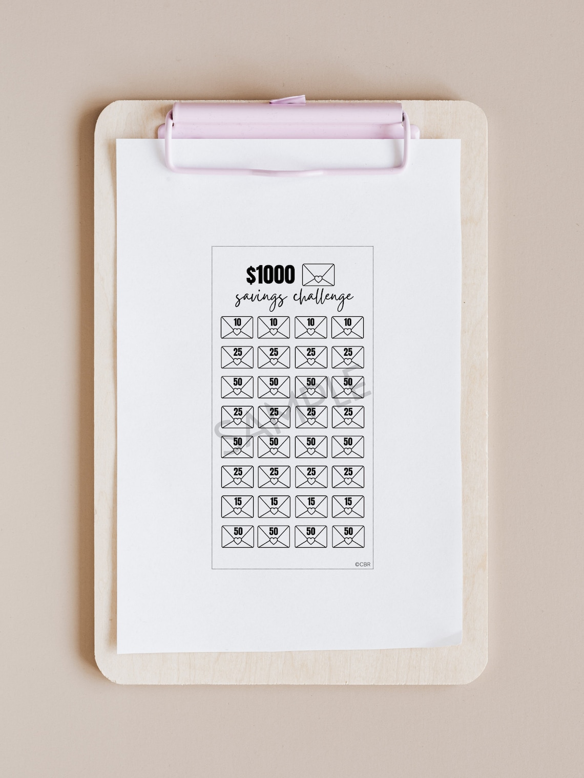 1000 Dollar Savings Challenge, Mini Savings Challenge, Money Challenge ...