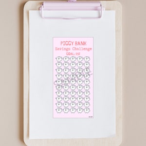 Piggy Bank Savings Challenge, Mini Savings Challenge, Money Challenge ...