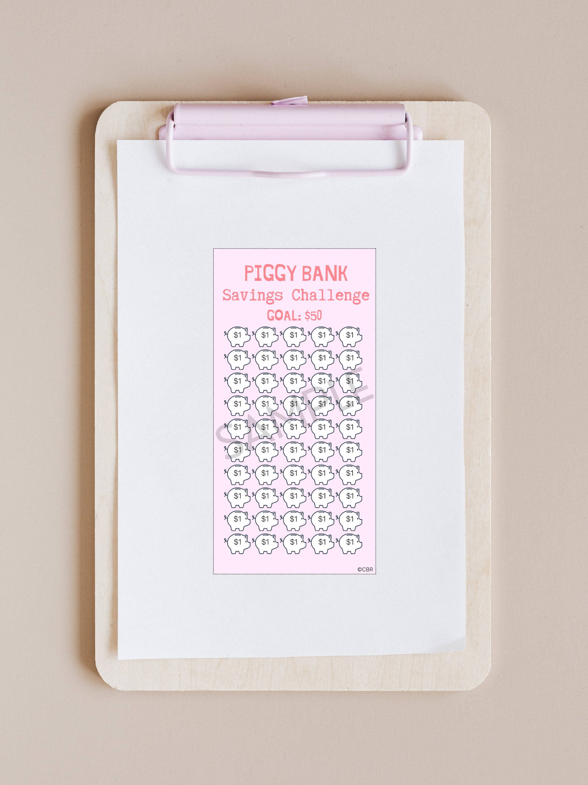 Piggy Bank Savings Challenge, Mini Savings Challenge, Money Challenge ...