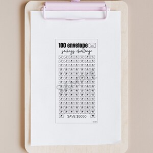 100 Envelope Challenge, Mini Savings Challenge, Money Challenge, A6 ...