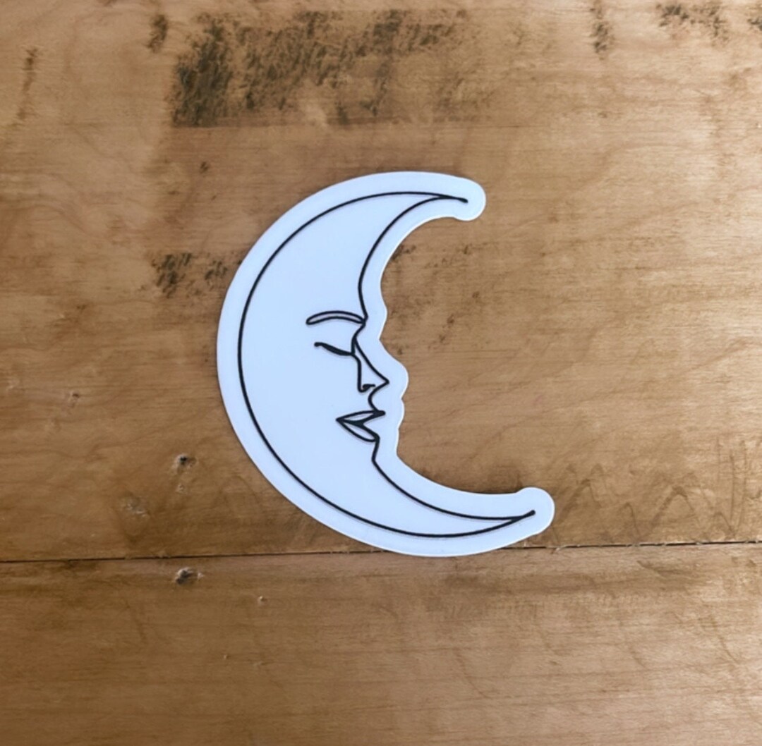 Half Moon Sticker - Etsy