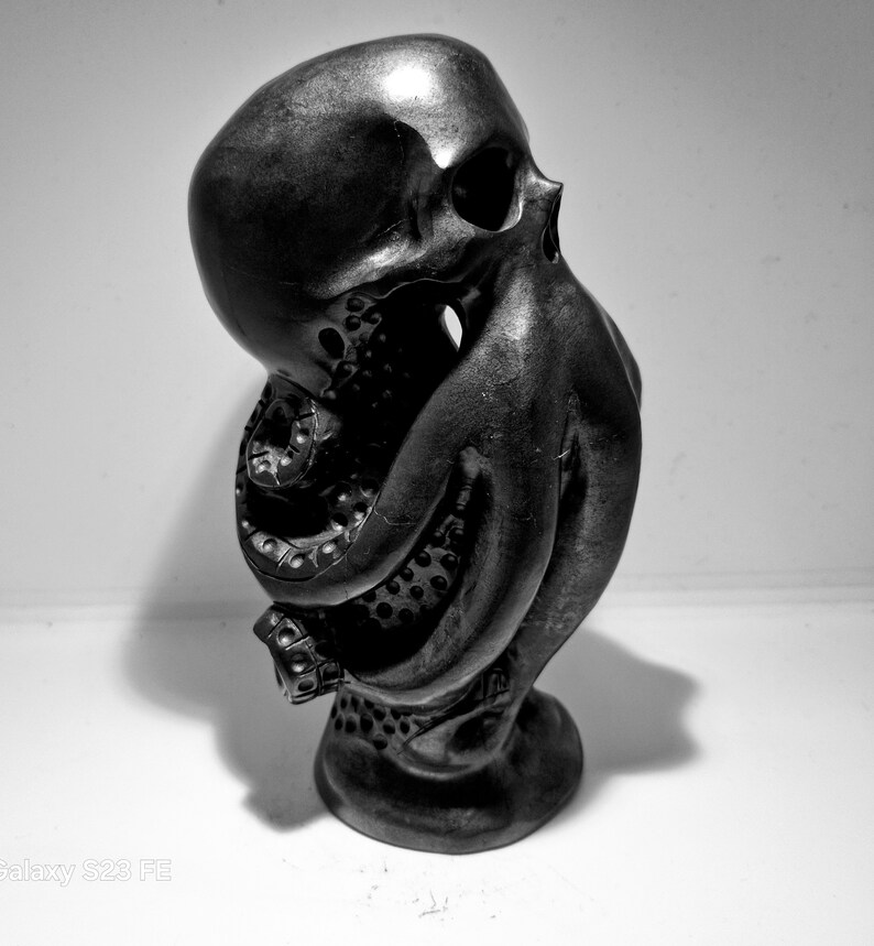 Shungite Nautiloid Cthulhu Skull - Etsy