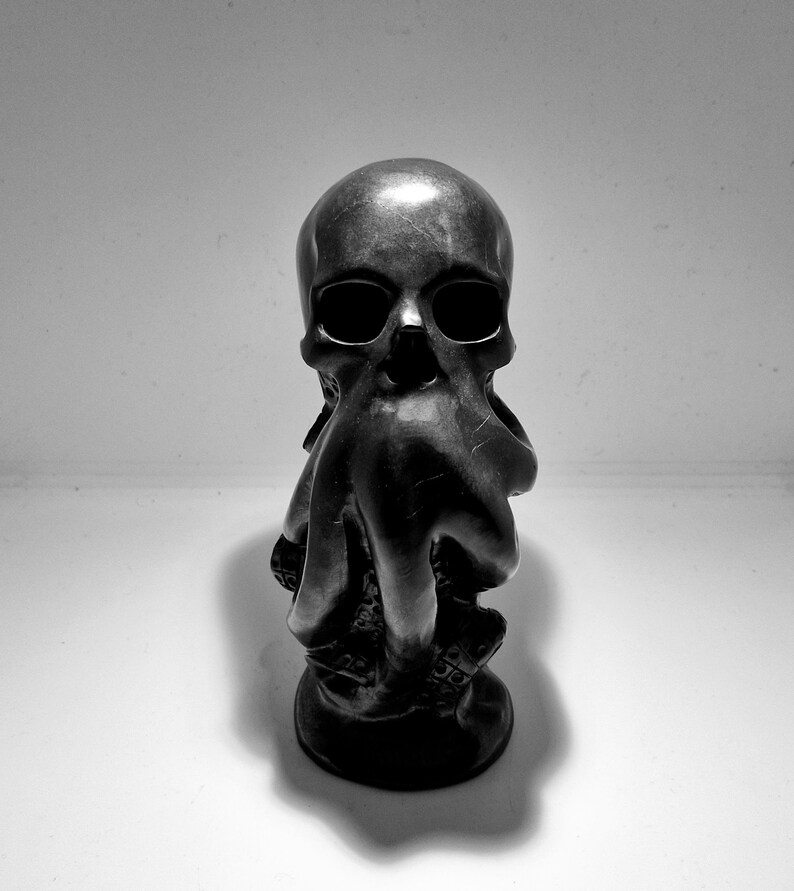 Shungite Nautiloid Cthulhu Skull - Etsy