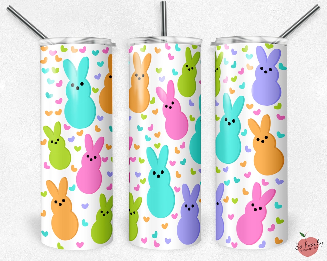 Easter Tumbler, Peeps Marshmallow Tumbler, Custom Name Cup, Easter Gift ...