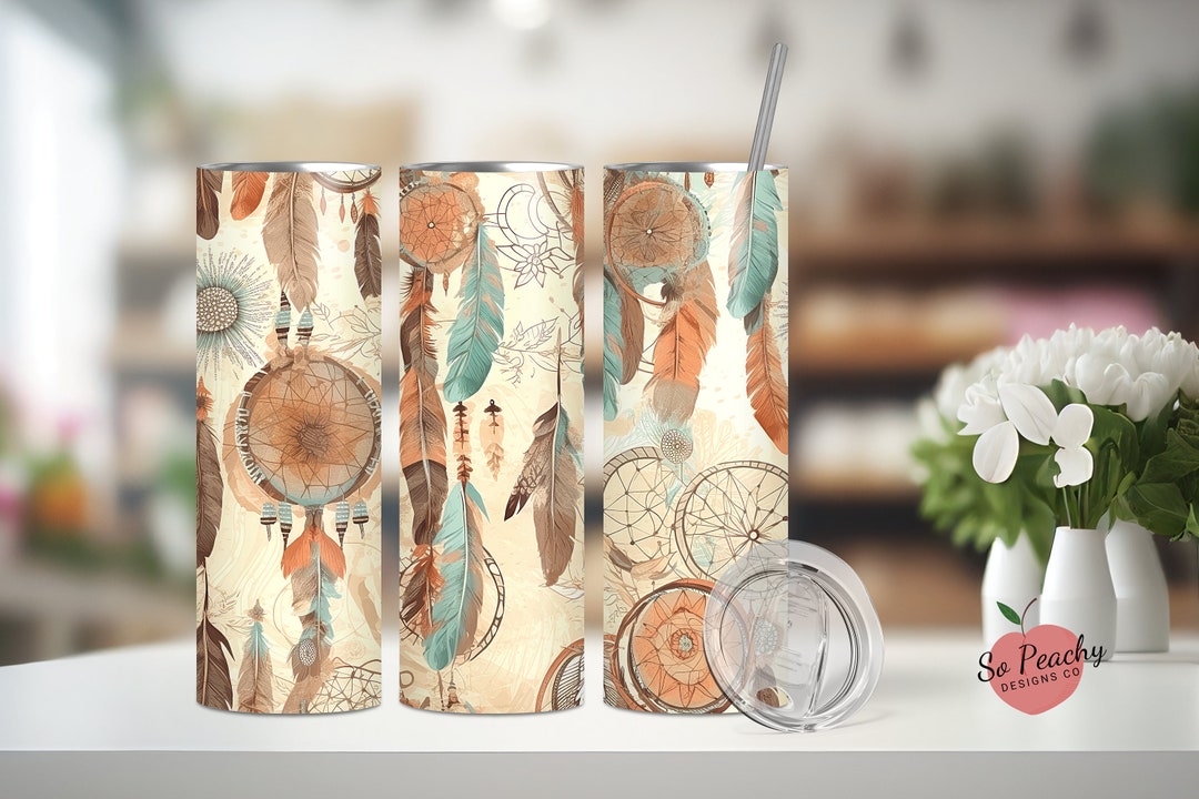Dream Catcher Tumbler, Feather Dream Catcher Cup, Hobo Dreamcatcher ...