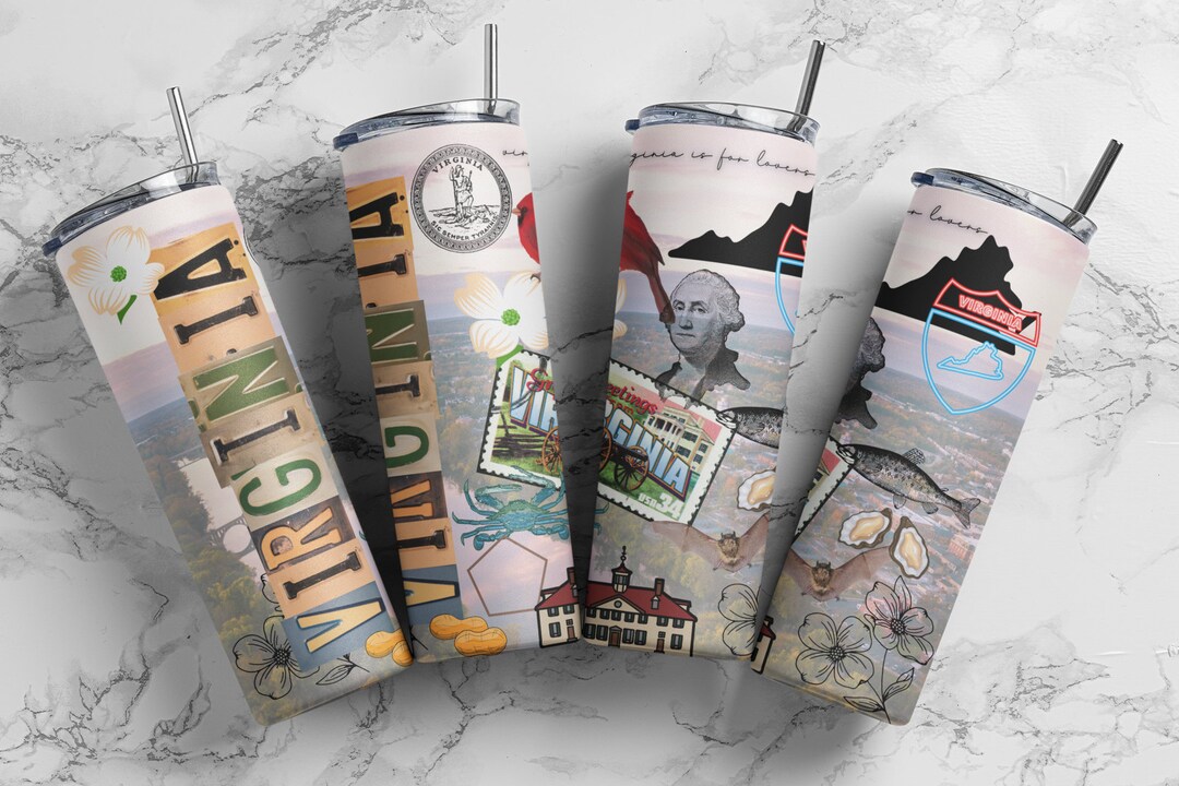 Virginia Tumbler, State of Virginia Tumbler, Virginia State Tumbler ...