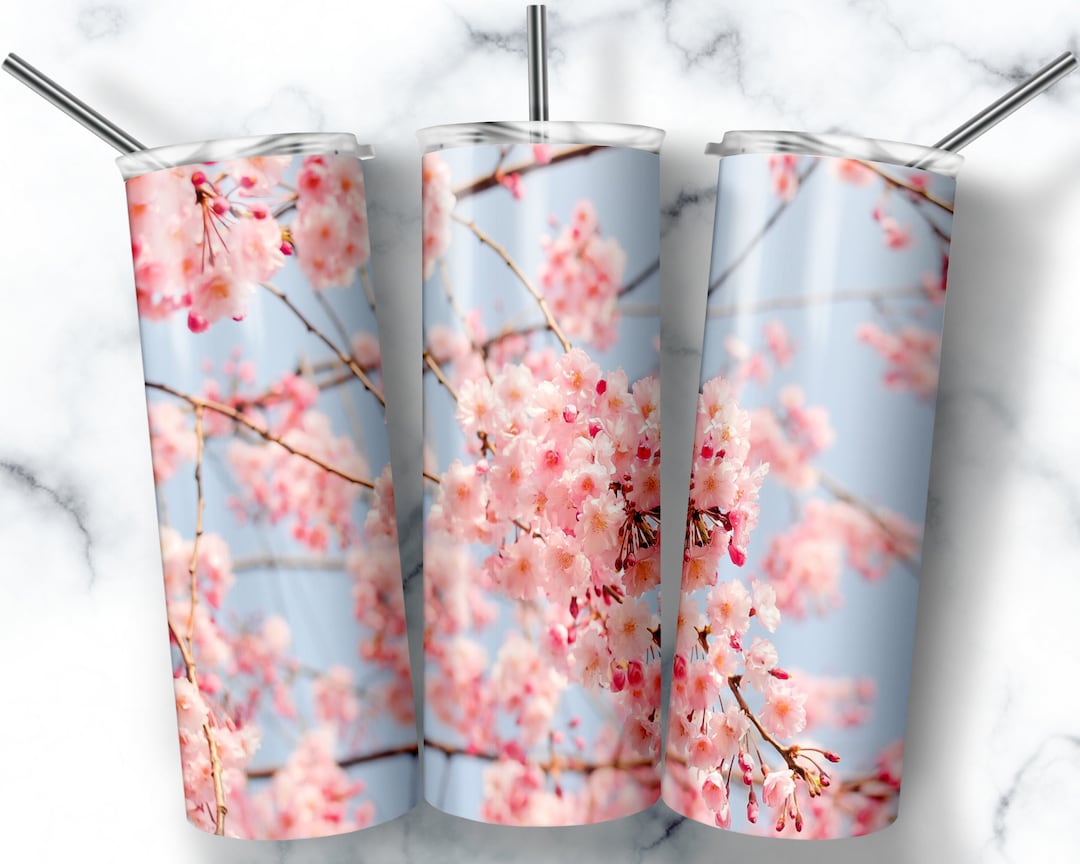 Cherry Blossom Tumbler, Japanese Tumbler, Pink Cherry Blossom Tumbler ...