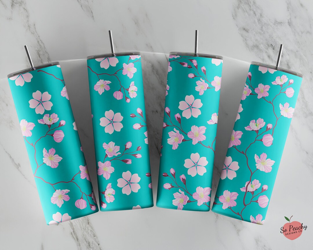 Cherry Blossom Tumbler, Japanese Tumbler, Pink Cherry Blossom Tumbler ...