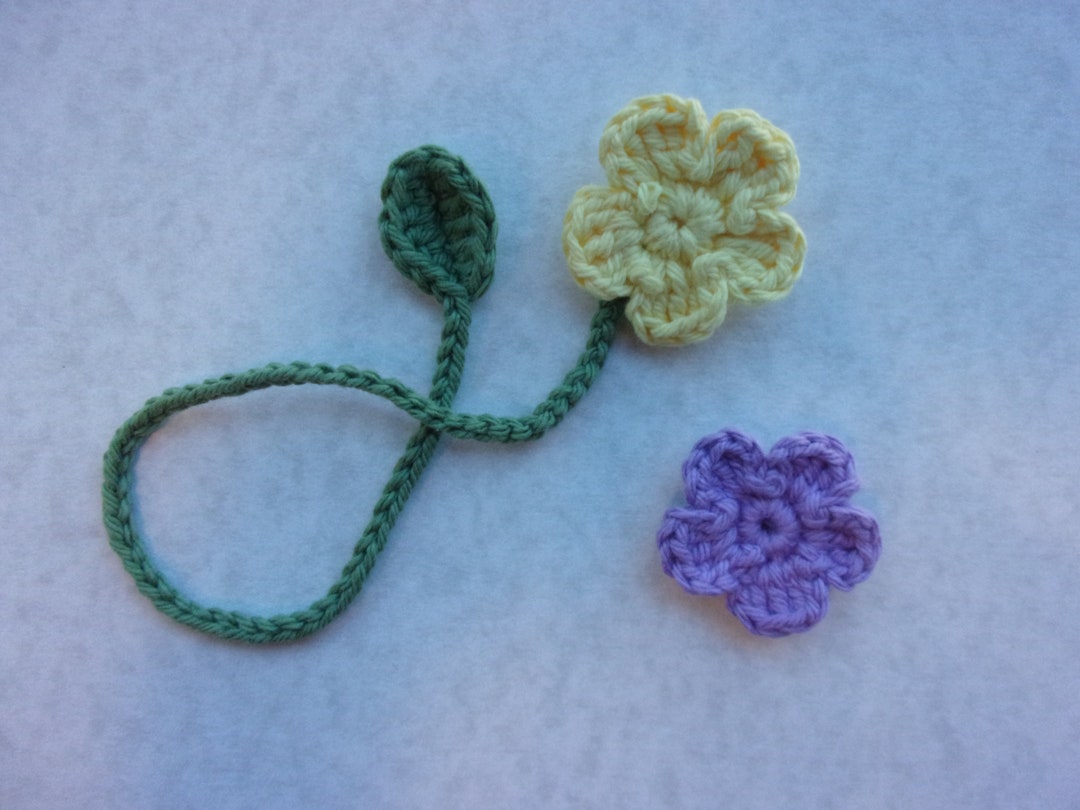 5-petal Flower and Leaf Crochet Umbilical Cord Tie 100% Cotton - Etsy