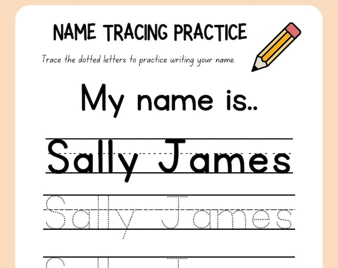 Dry Erase Name Mat, Montesorri Activity to Learn to Spell and Write ...