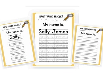 Custom Name Tracing Worksheet | Personalized Name Practice Sheet for ...