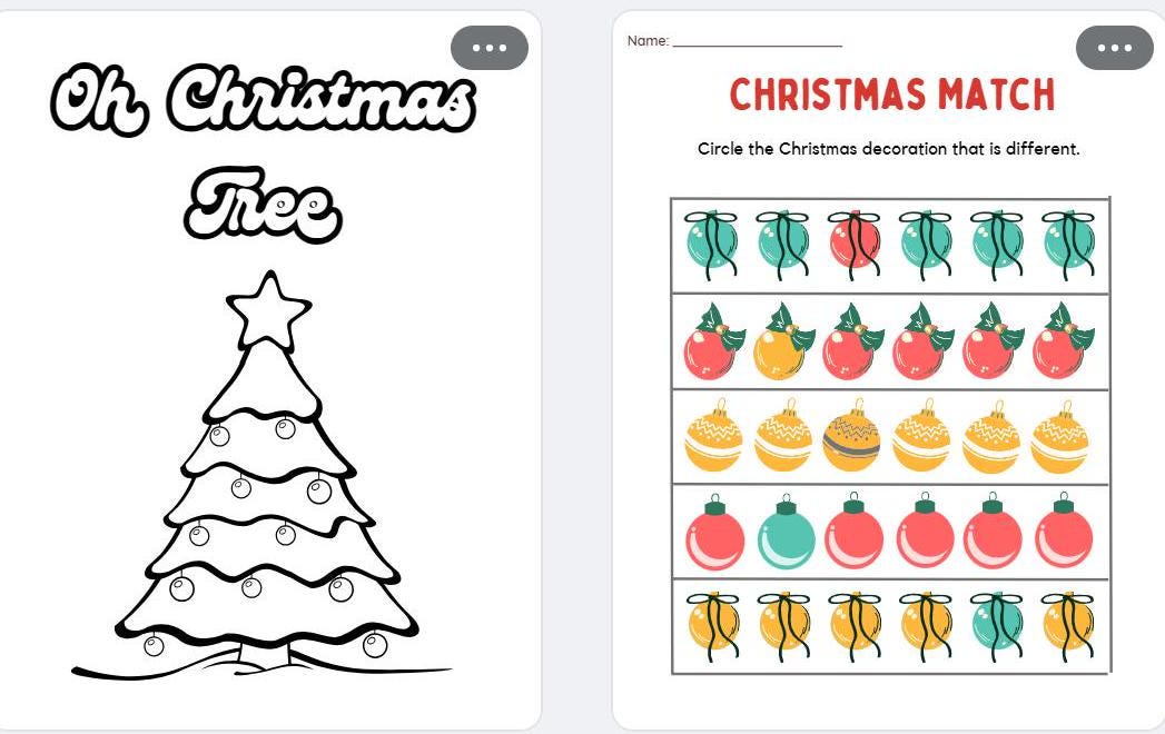 Pre-k Christmas Worksheet Packet - Etsy
