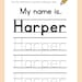 Pre-k Custom Name Tracing Worksheet - Etsy