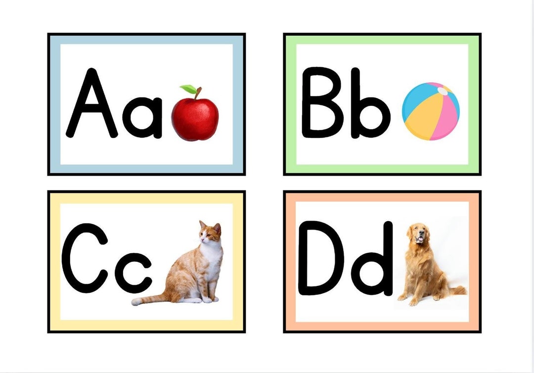 ABC Flash Cards - Etsy