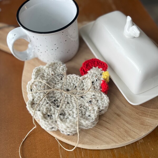 Chicken Coaster Pattern - Etsy