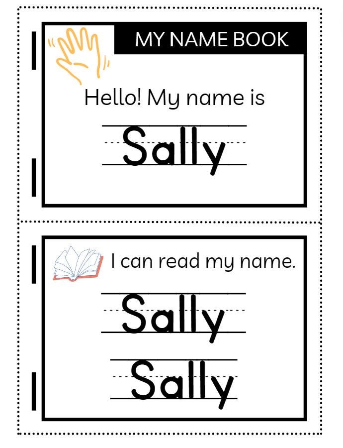 Pre- K Custom My Name Booklet - Etsy