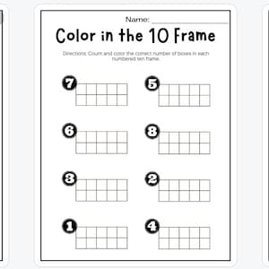 Pre-k Math Worksheets - Etsy