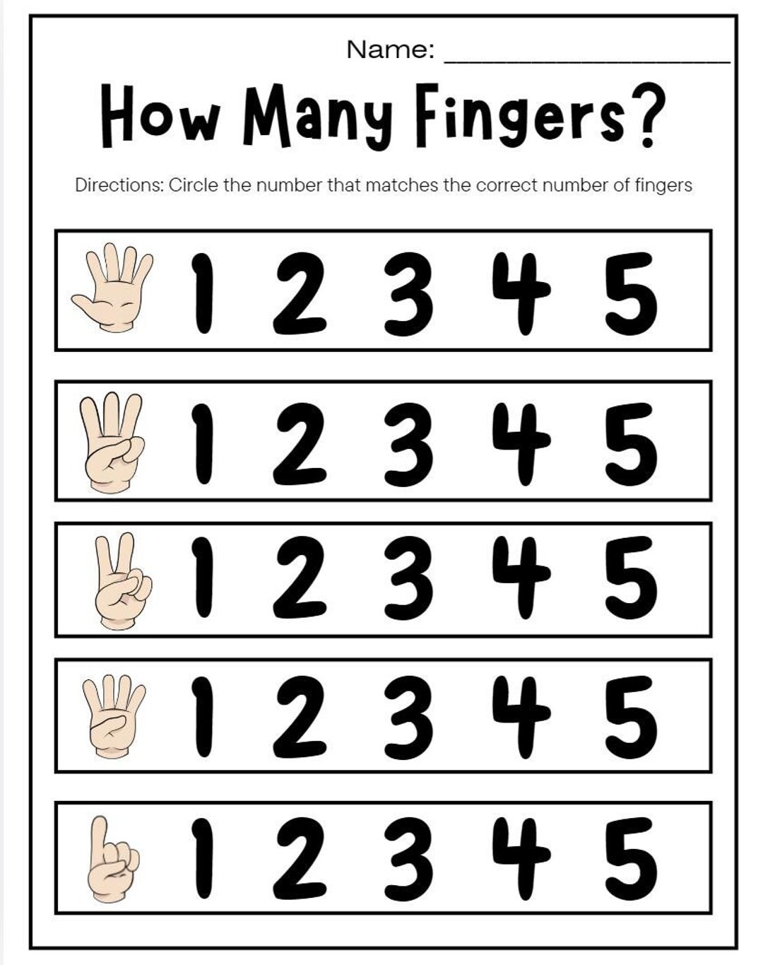 Pre-k Math Worksheets - Etsy