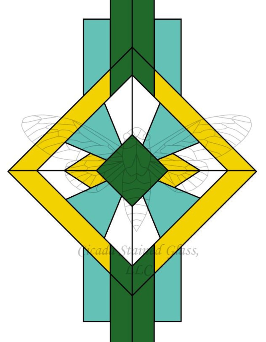 Art Deco Stained Glass Pattern - Etsy Canada