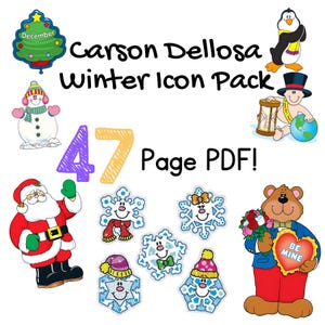 90s Winter Bulletin Board Decor: Carson Dellosa Style (digital Download ...