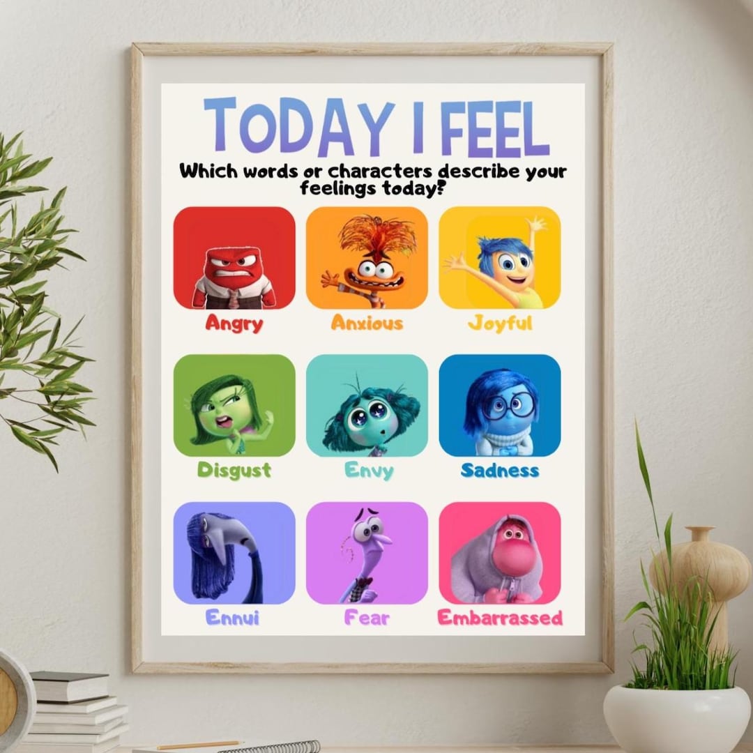 Inside Out 2 Feelings Chart Poster: Classroom SEL Counseling (digital ...