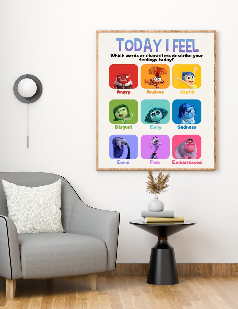 Inside Out 2 "today I Feel" Poster – Digital Classroom Download ...