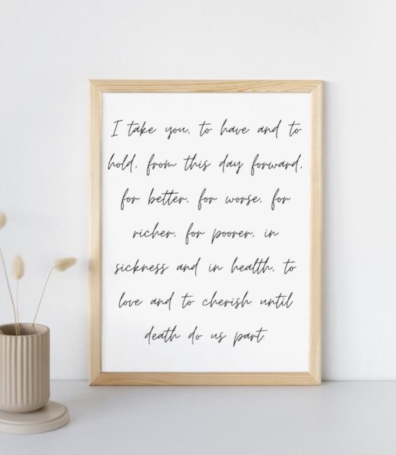 Catholic Wedding Vow Posters (digital Download) - Etsy