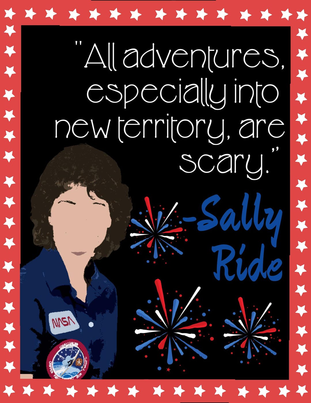 Sally Ride Inspirational Poster - Etsy
