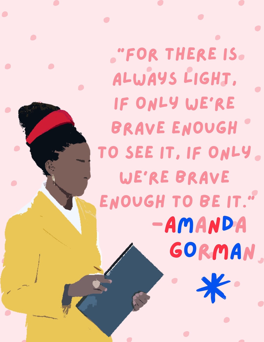 Amanda Gorman Inspirational Poster - Etsy