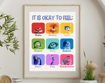 Feelings Chart Classroom Poster: Inside Out Emotions Print (digital ...