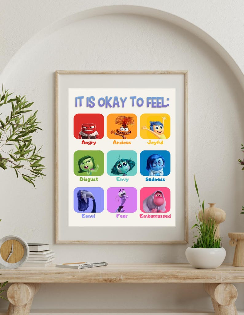 It's Okay to Feel Emotions Inside Out 2 Classroom Poster Feelings Chart ...