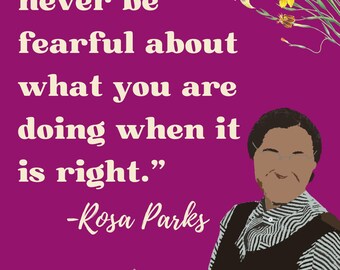 Rosa Parks Inspirational Poster - Etsy