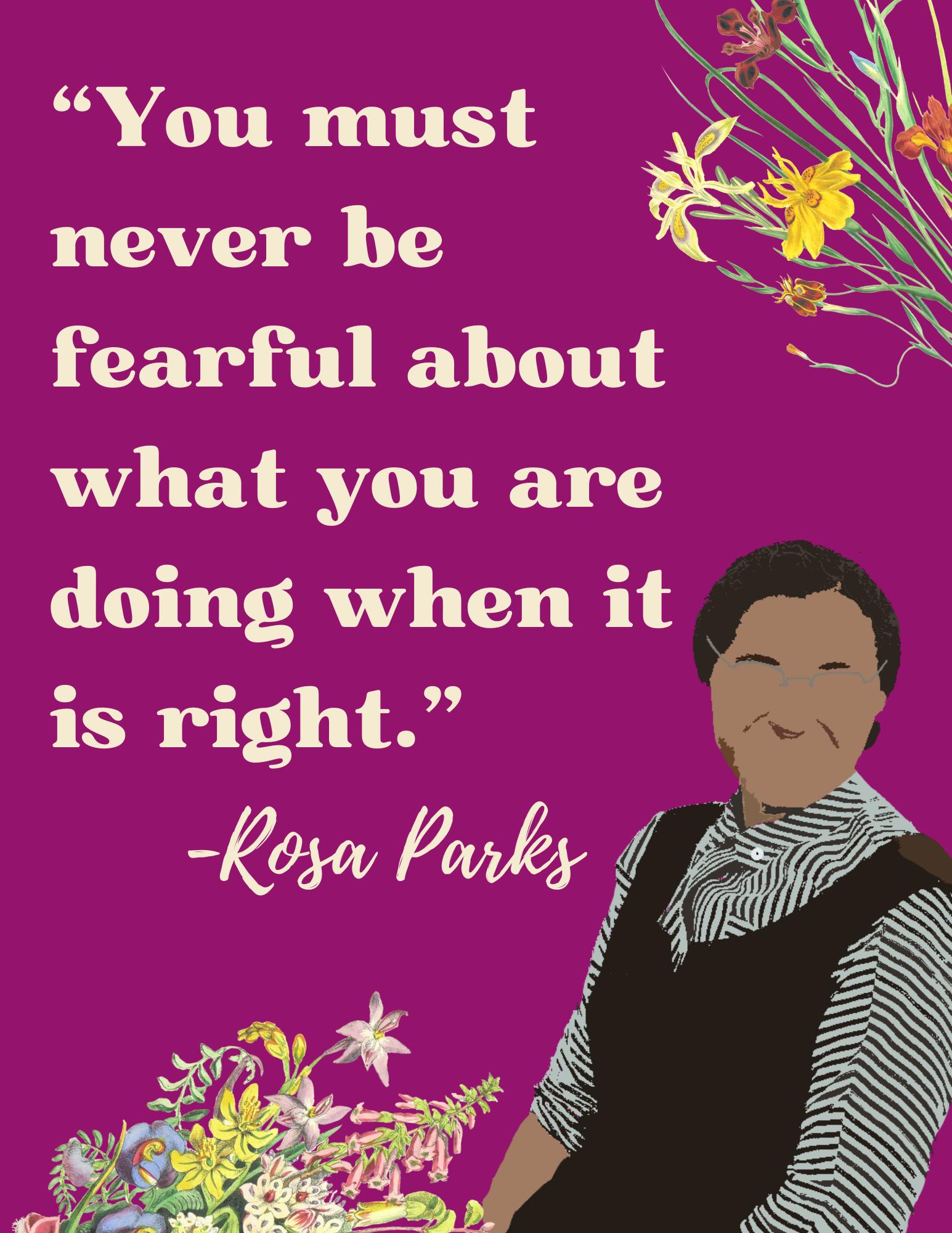 Rosa Parks Inspirational Poster - Etsy