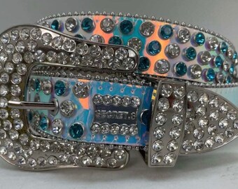 Pink Western Rhinestone Belts Glitter Women's Girls - Etsy