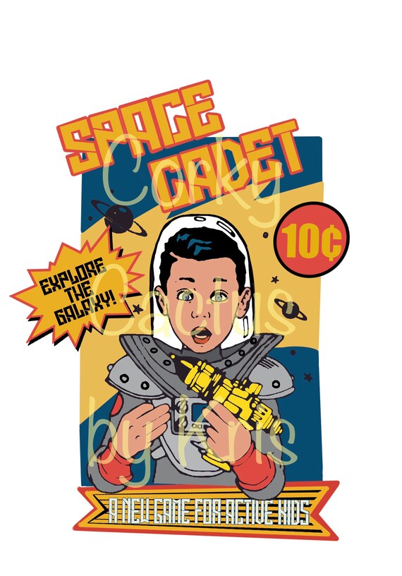 Retro Vintage Game Space Cadet Png and Jpeg - Etsy