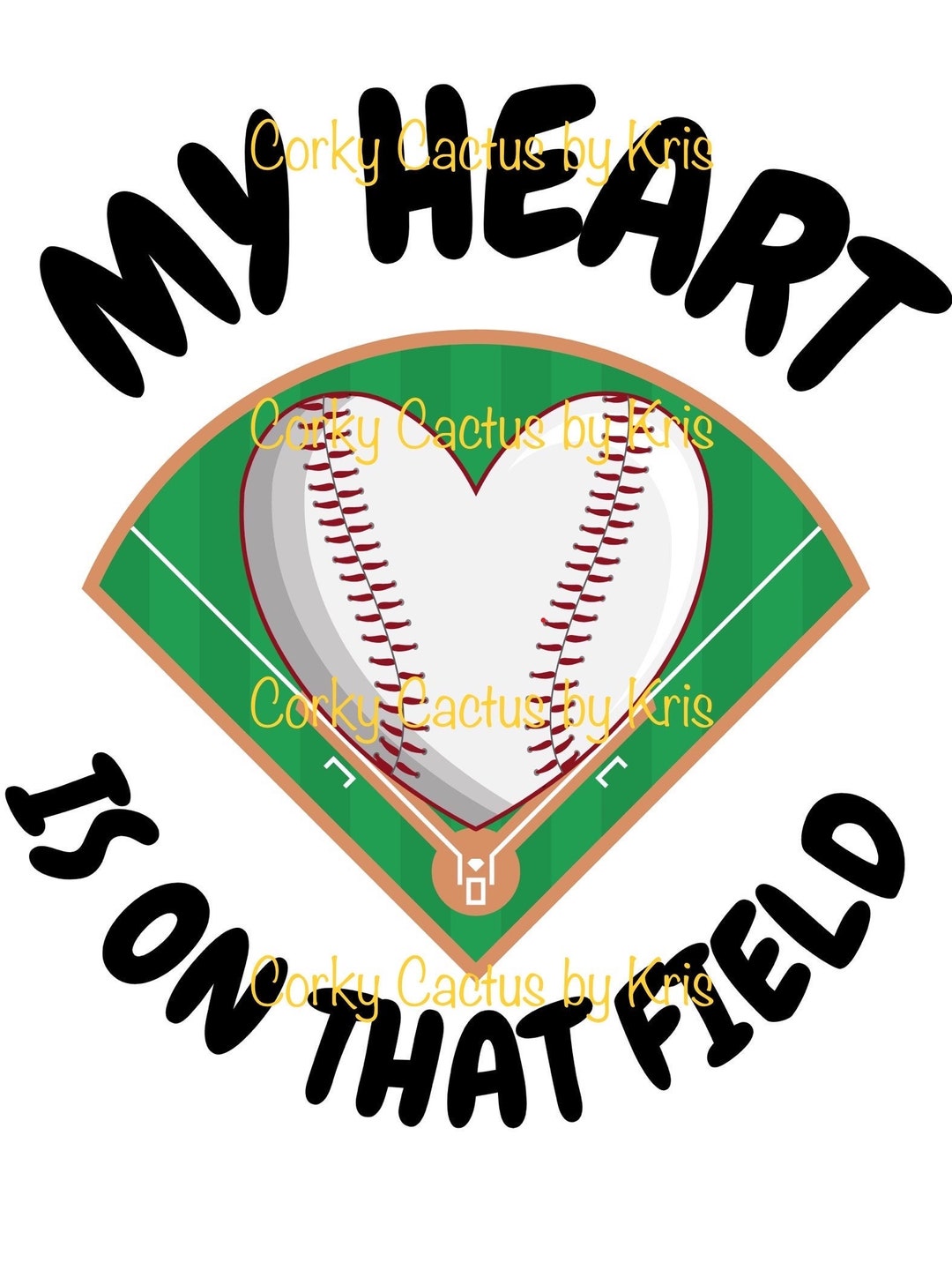 Baseball Softball T-ball Heart on Field Png and Jpeg Sublimation - Etsy