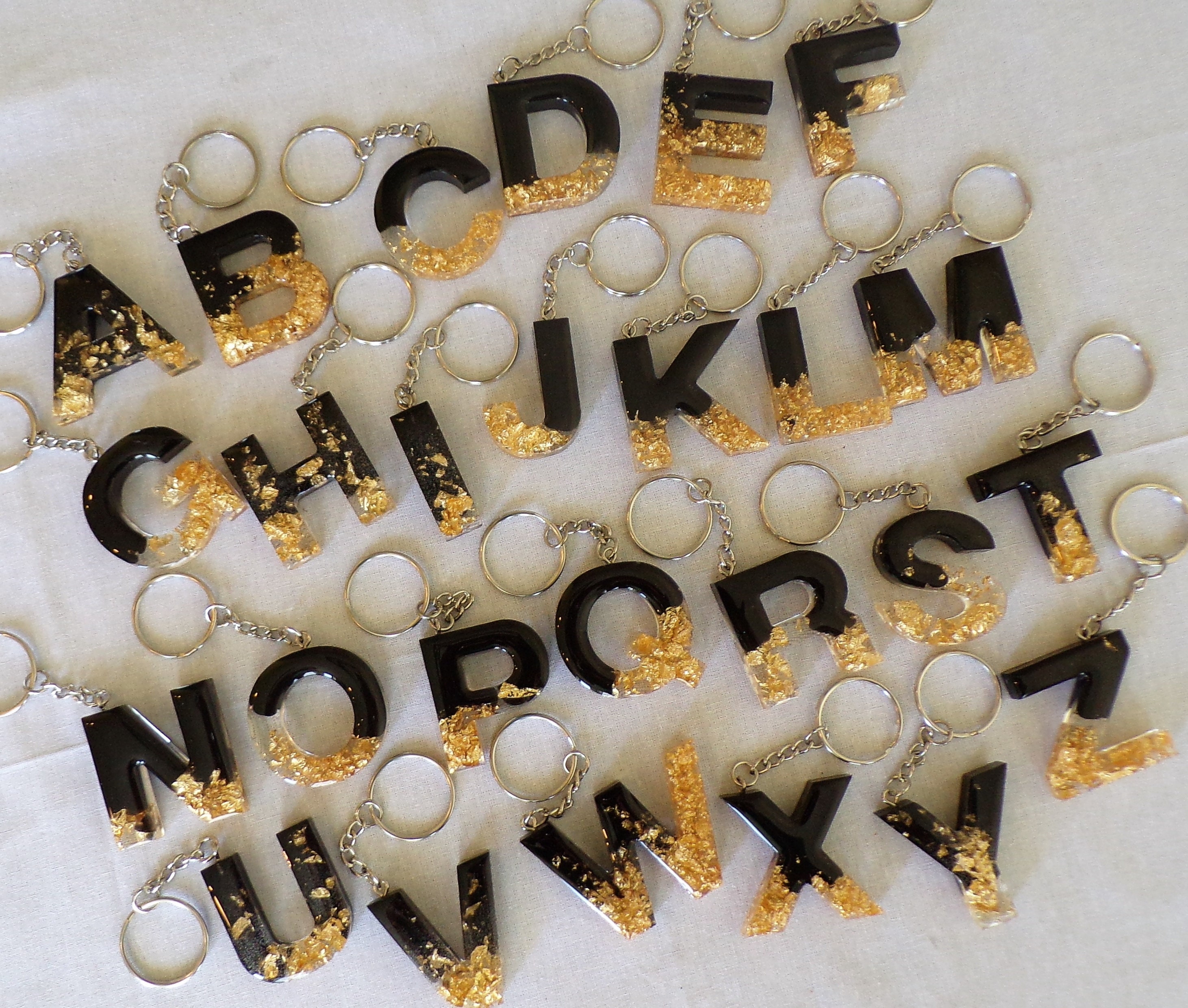 Alphabet Letter Keychain - Etsy