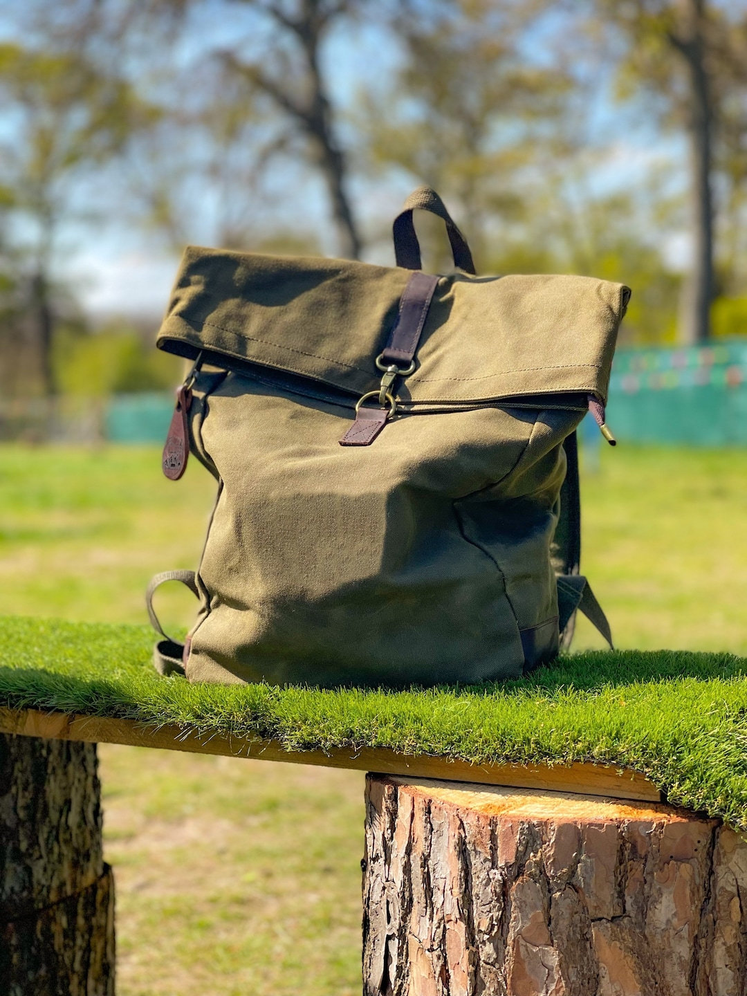 Waxed Canvas Backpack - Etsy