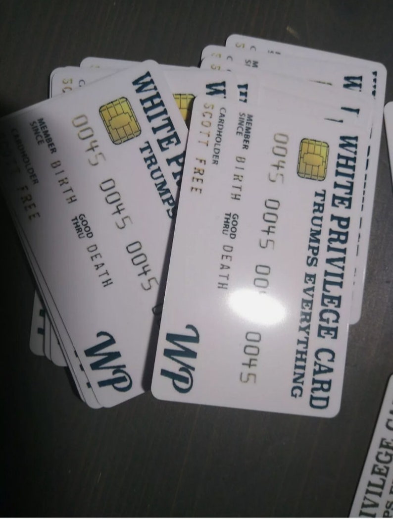 White Privilege Card Novelty Joke Gag Gift - Etsy