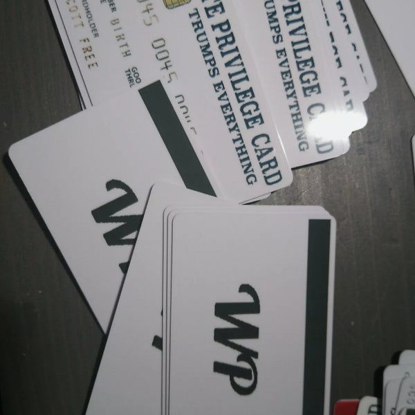 White Privilege Card - Etsy