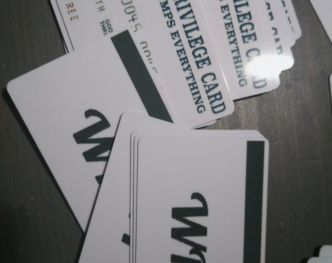 Official White / Black Privilege ID Card Thick Plastic Card Full ...