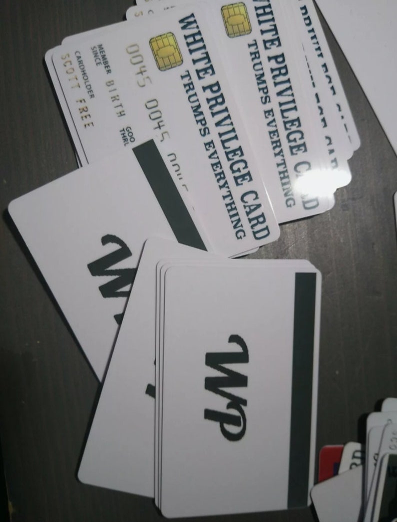 White Privilege Card - Etsy