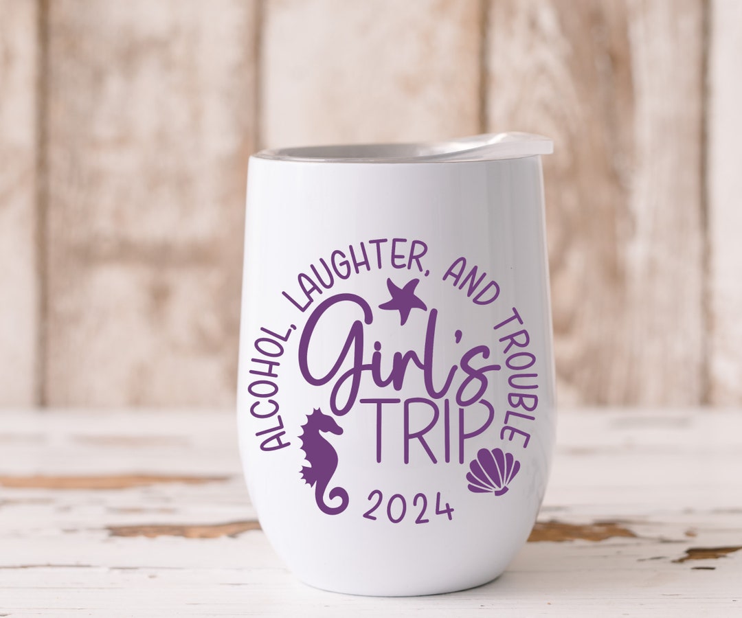 Girl's Trip Decal Tumbler, Coffee Cup or Wine Glass Decal Friends Decal ...