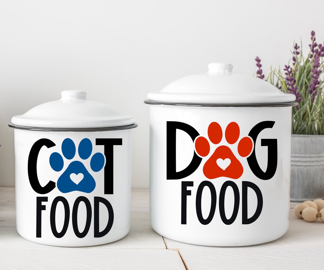 Dog, Cat, Pet Food Decal, Treat Container Decal, Custom Vinyl Decal - Etsy