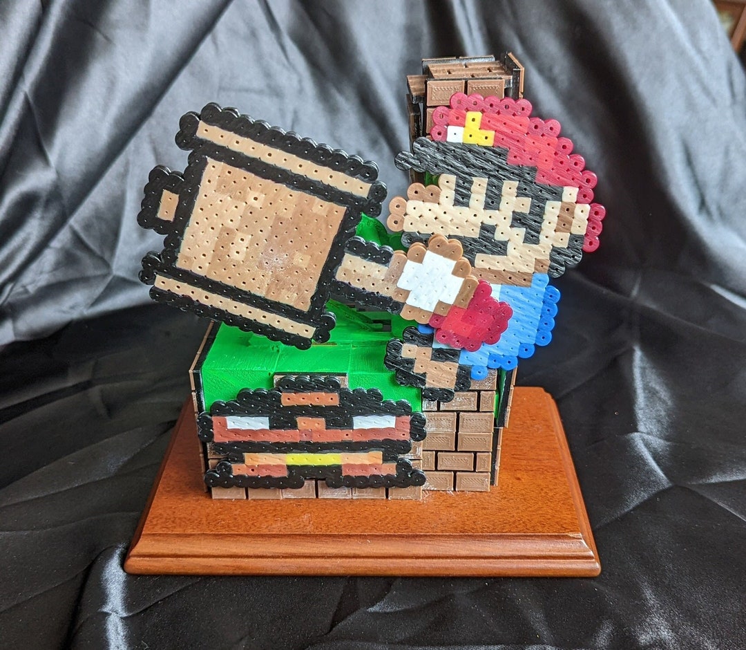 AUTOMATON Hammer Mario Automata Squishing Goomba Figure Model FUNNY ...