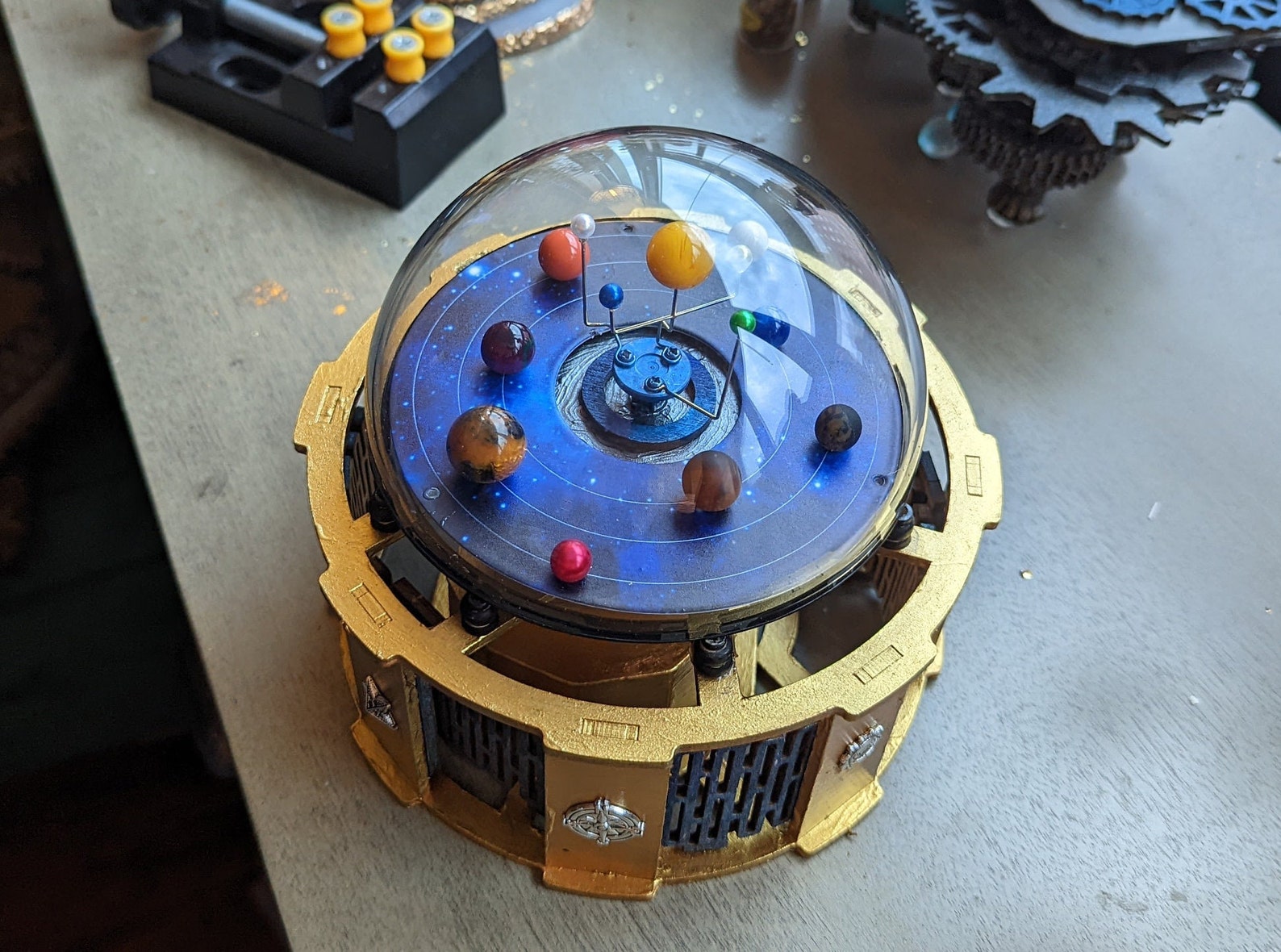 Dome Orrery Mechanical Solar System Model Astrolabe - Etsy Australia